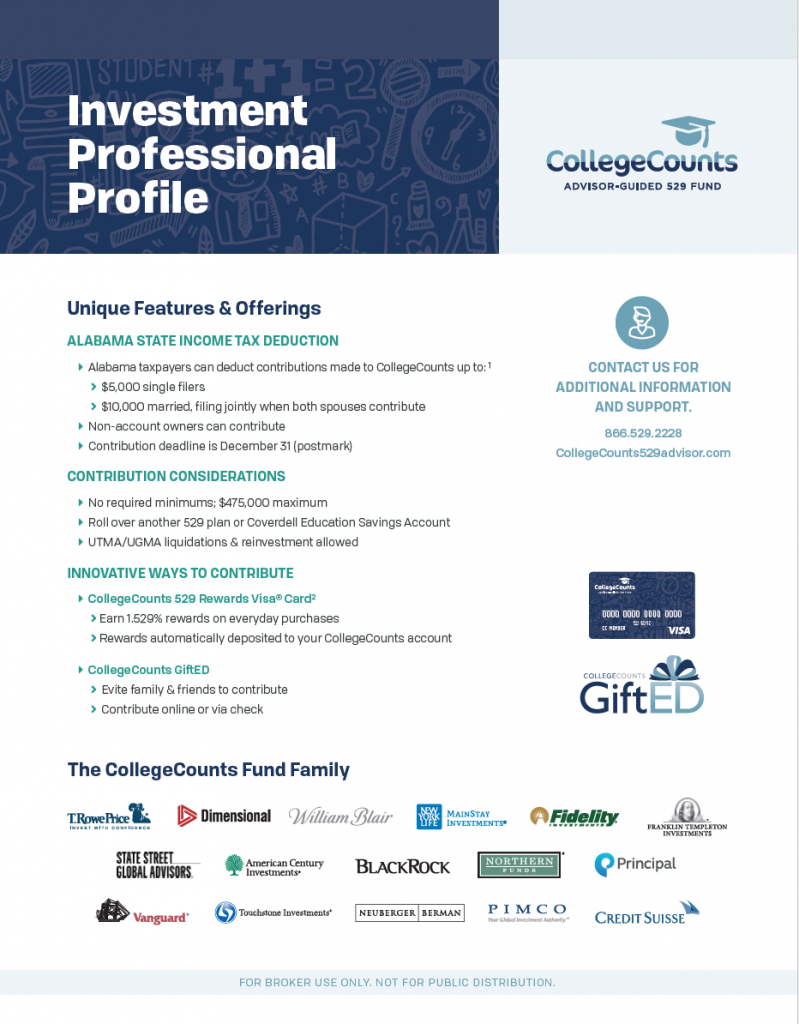 Broker Use Only | CollegeCounts Advisor